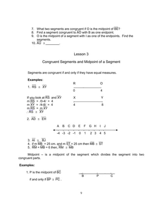 Module 1 geometric relations | PDF