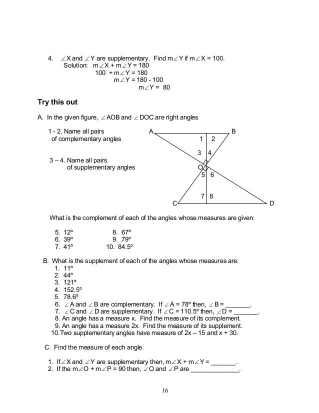 Module 1 geometric relations