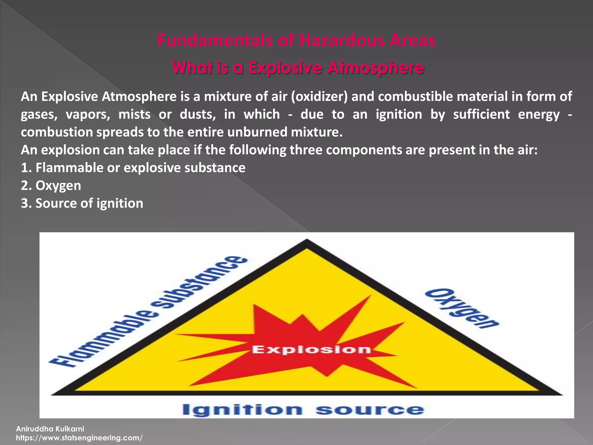 Hazardous areas series( Module1 of 18) - What is hazardous area and explosion triangle | PDF