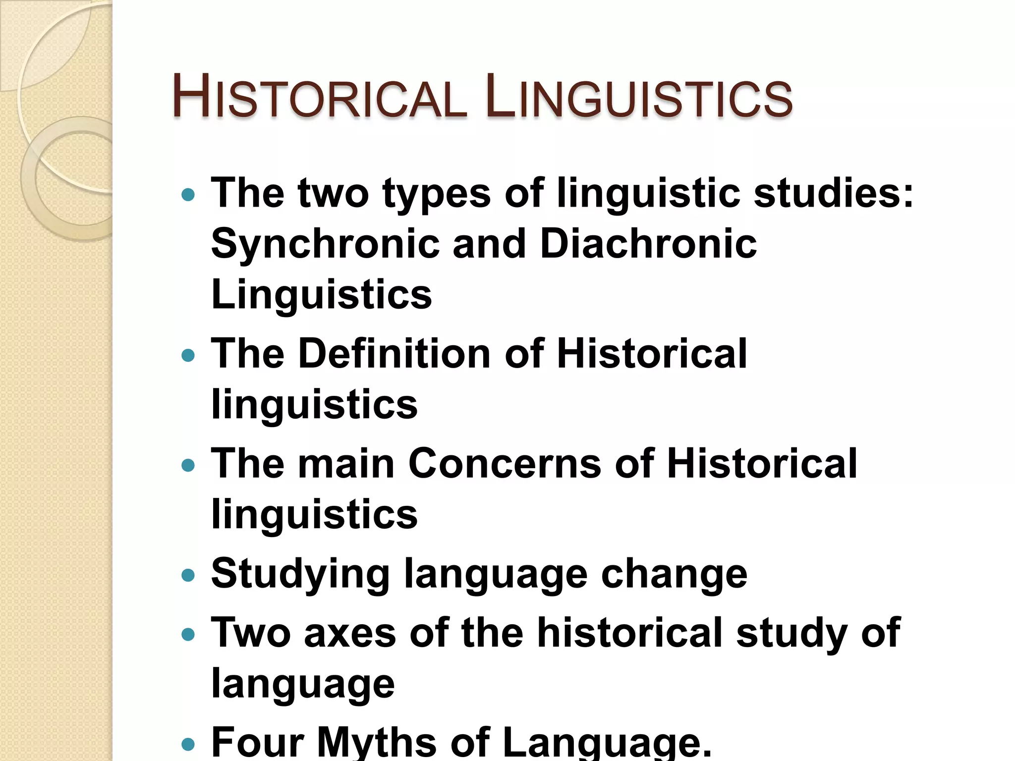 Module1 historical linguistics-part1 | PPT