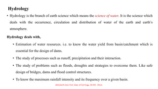 Module 1 Hydrology-Precipitation | PPT