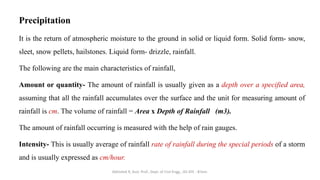 Module 1 Hydrology-Precipitation | PPTX