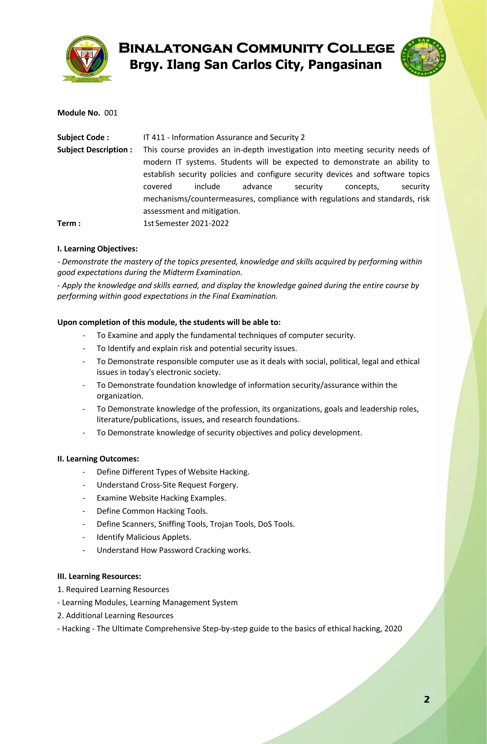 Module 1 - Information Assurance and Security 2.pdf