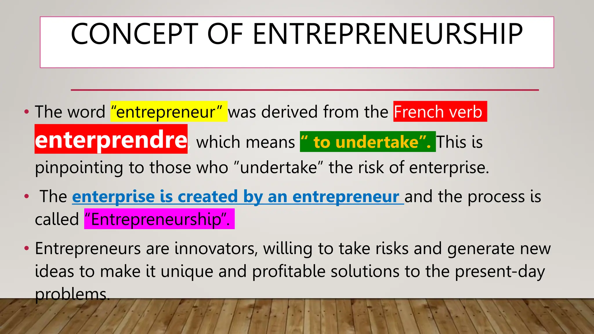 MODULE 1 - INTRODUCTION TO ENTREPRENEURSHIP | PPTX