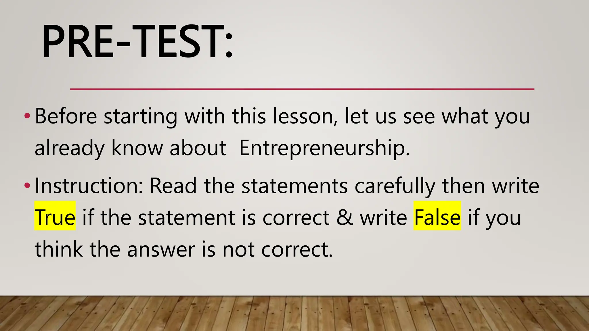 MODULE 1 - INTRODUCTION TO ENTREPRENEURSHIP | PPTX