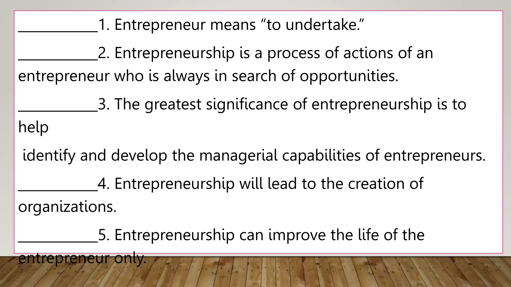 MODULE 1 - INTRODUCTION TO ENTREPRENEURSHIP | PPTX