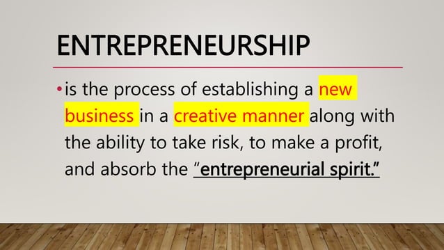 MODULE 1 - INTRODUCTION TO ENTREPRENEURSHIP | PPTX