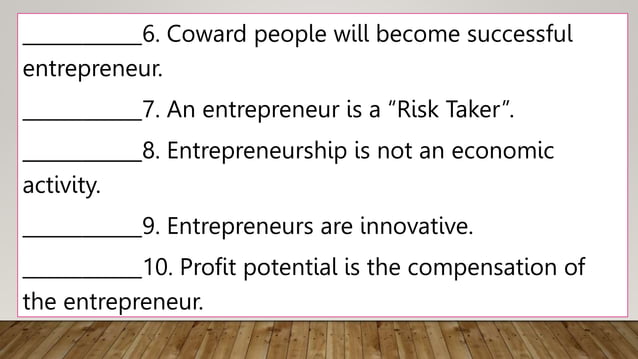 MODULE 1 - INTRODUCTION TO ENTREPRENEURSHIP | PPTX