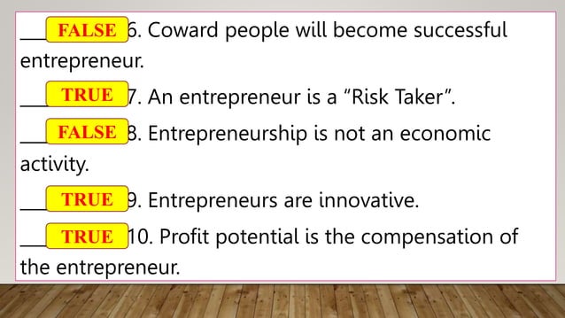 MODULE 1 - INTRODUCTION TO ENTREPRENEURSHIP | PPTX