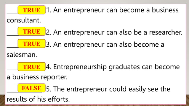 MODULE 1 - INTRODUCTION TO ENTREPRENEURSHIP | PPTX