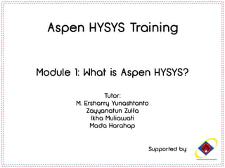 Module 1 - Introduction to Aspen HYSYS | PDF