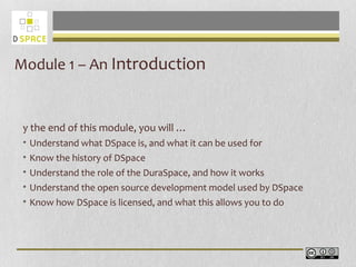 Module 1 introduction of Dspace | PPT