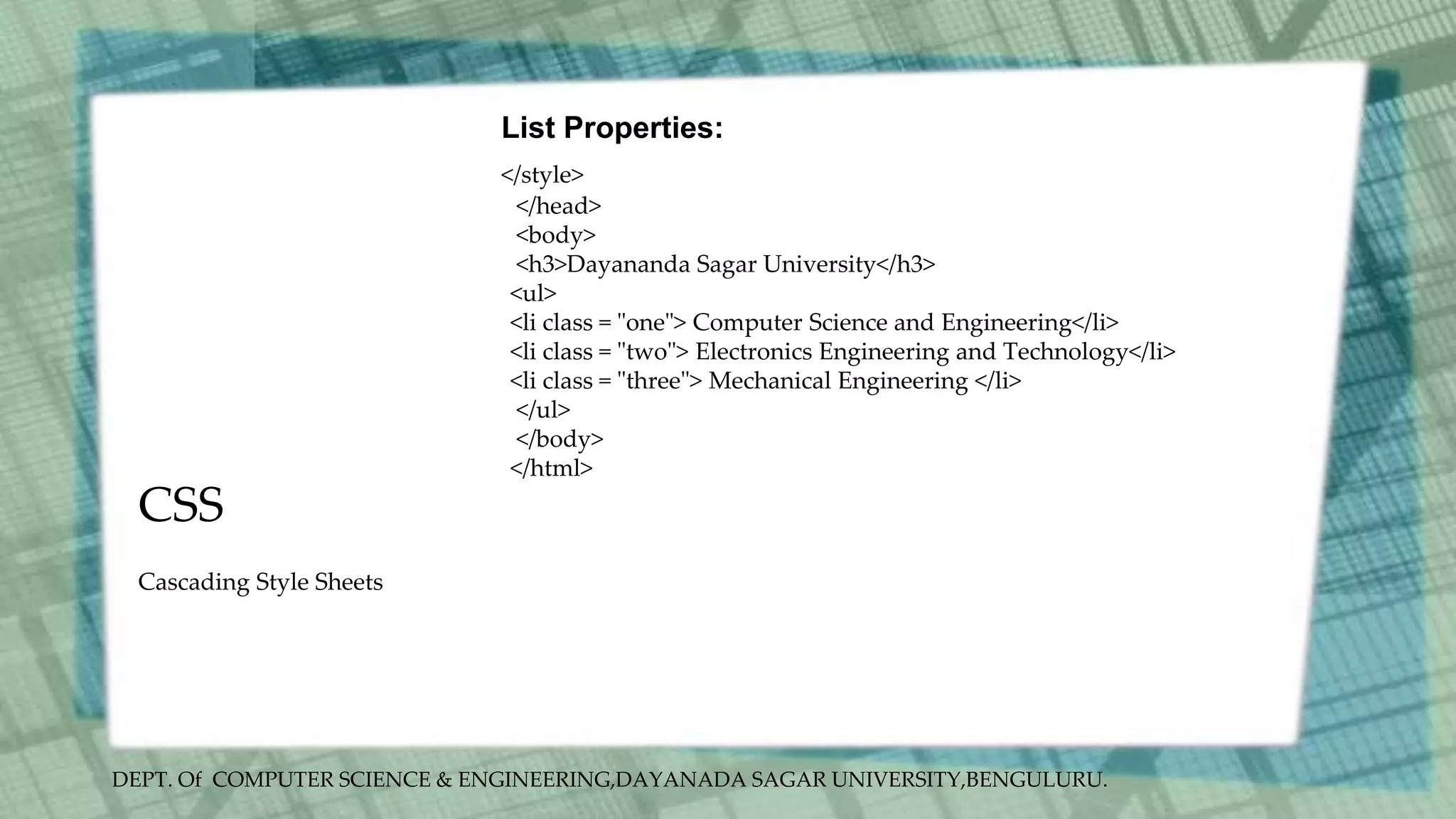 Introduction to CSS | PPT