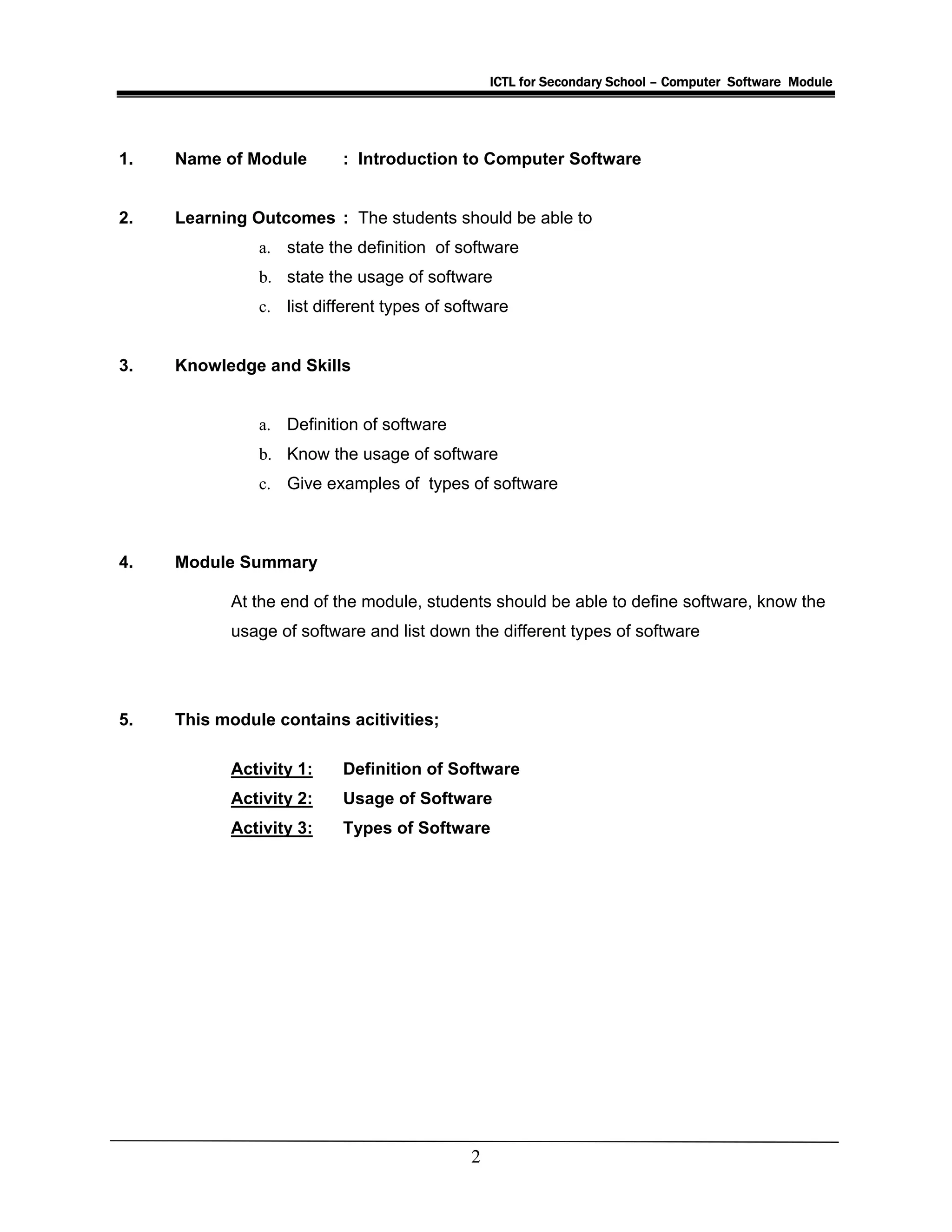 Module 1 introduction 20 to 20 comp 20 software | PDF