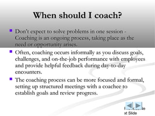 Module 1 introduction to coaching | PPT