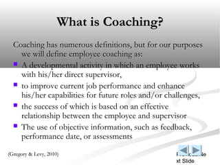 Module 1 introduction to coaching | PPT