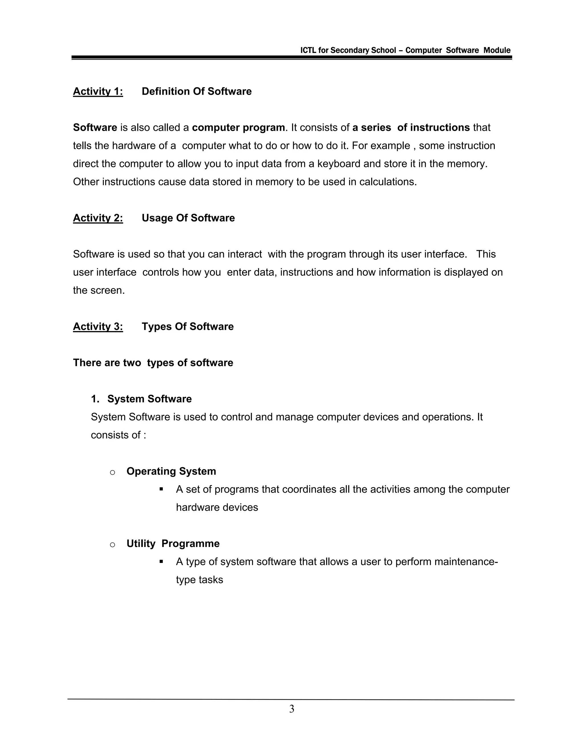 Module1 introduction to comp software | PDF