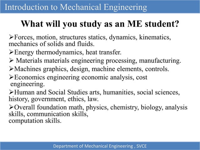 Module 1-Introduction to Mechanical Engineering.pptx | Physics | Science