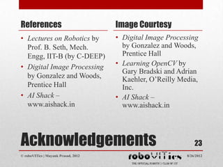 RoboCV Module 1: Introduction to Machine Vision | PPT