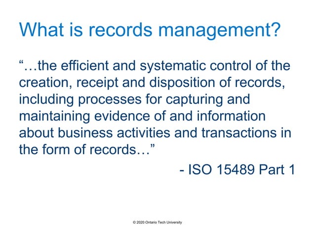 Module 1 - Introduction to Records Management.pdf | Data Storage and ...