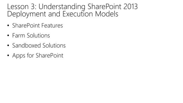 Module 1 - Introduction to the SharePoint Developer Landscape.pptx