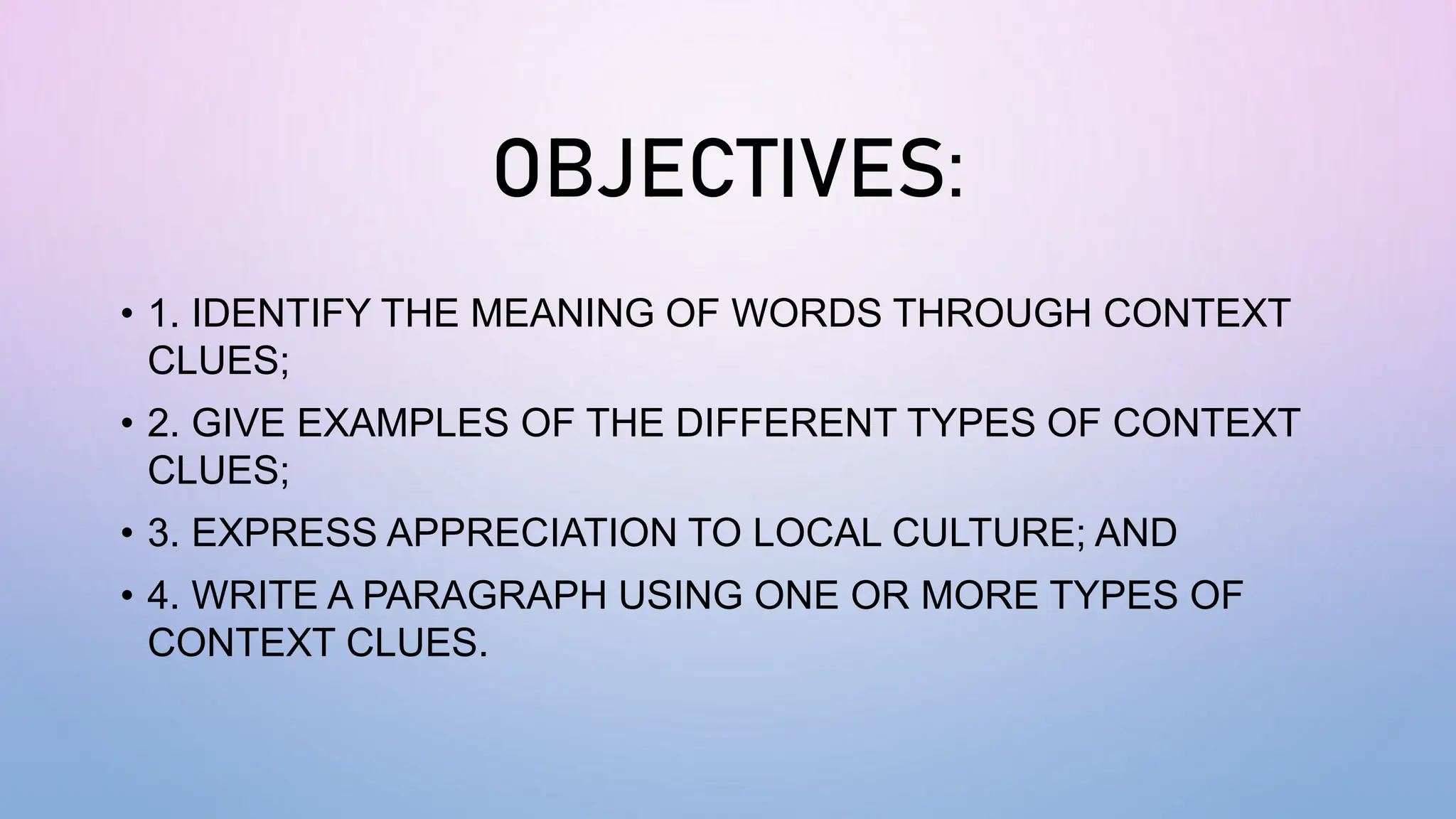 MODULE 1 Lesson 1 Context clues - english9 | PPTX
