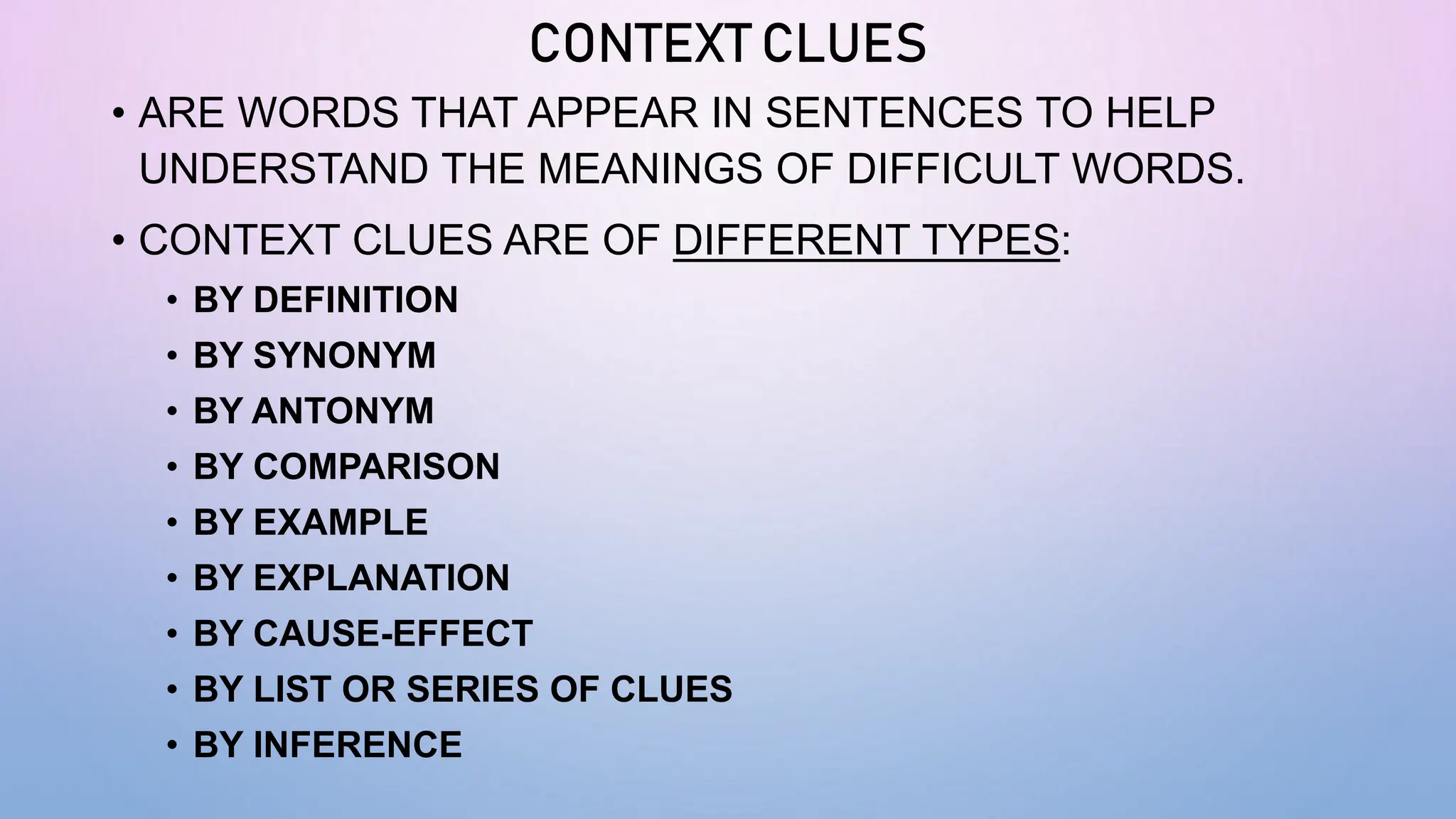 MODULE 1 Lesson 1 Context clues - english9 | PPTX