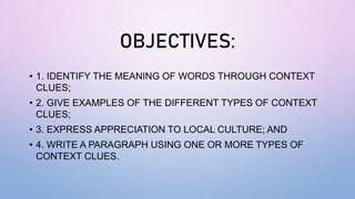 MODULE 1 Lesson 1 Context clues - english9 | PPTX