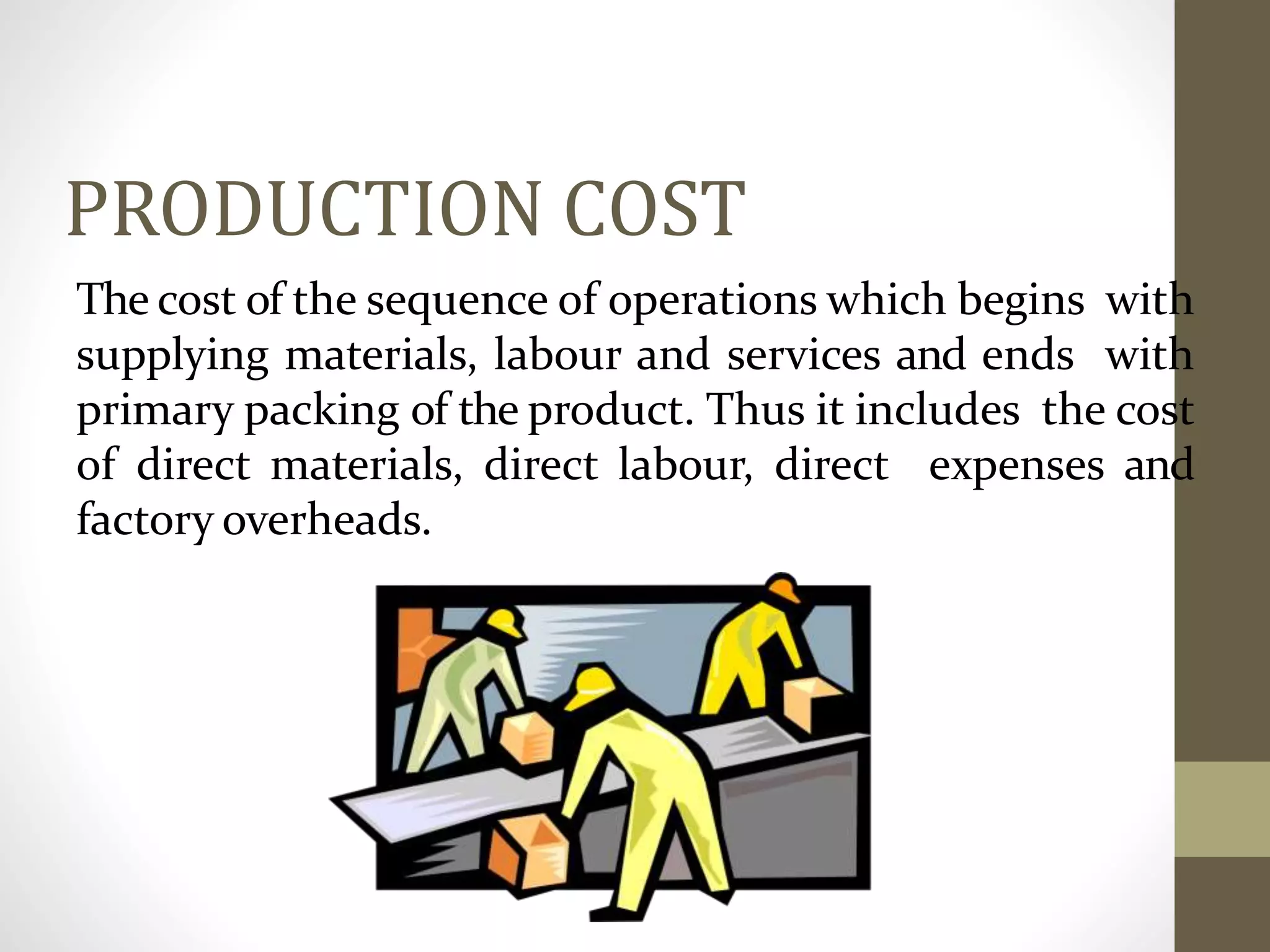 Module 1 lesson 1 cost term, concepts and classifications | PPTX