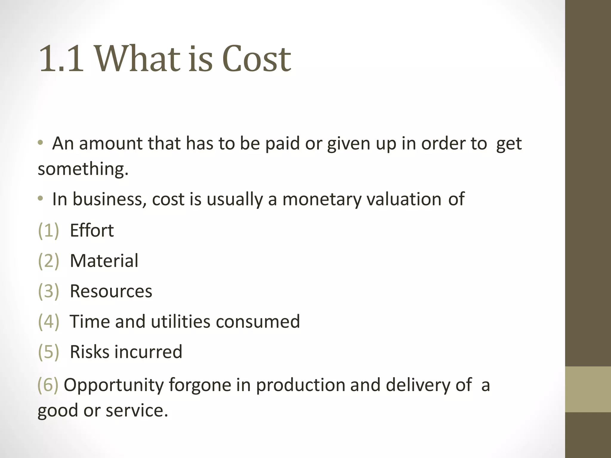 Module 1 Lesson 1 Cost Term Concepts And Classifications Pptx