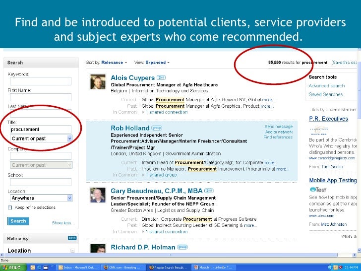 Module 1 Introduction to LinkedIn