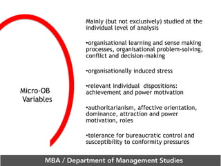 OB, Organizational Behavior, Managing people | PDF