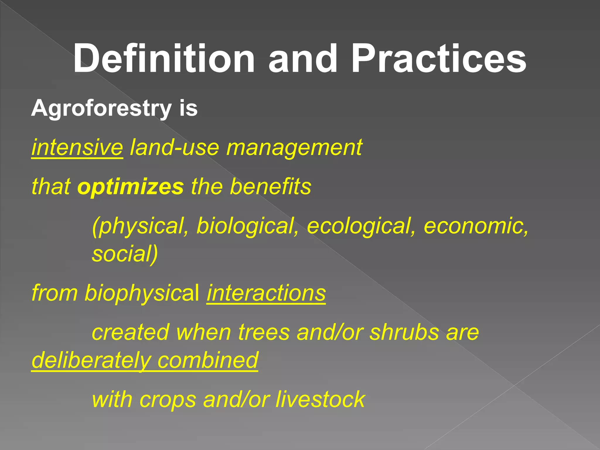 Module 1 Overview Of Agroforestry Powerpoint Presentation | PDF