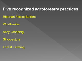 Module 1 Overview Of Agroforestry Powerpoint Presentation | PDF