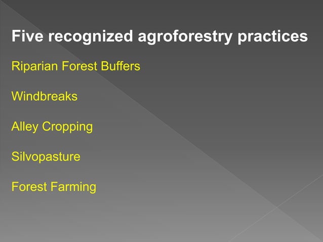 Module 1 Overview Of Agroforestry Powerpoint Presentation | PDF