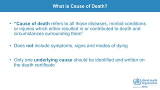 Module 1 - Overview of the cause of death (1).pptx. useful | PPT