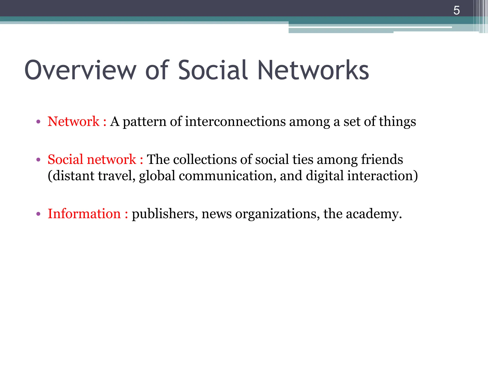 Module1:Social Networks-PG(Computer Network Engineering) | PPTX