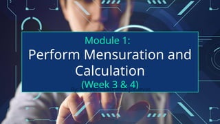 Perform Mensuration and Calculation - Number Systems | PPTX
