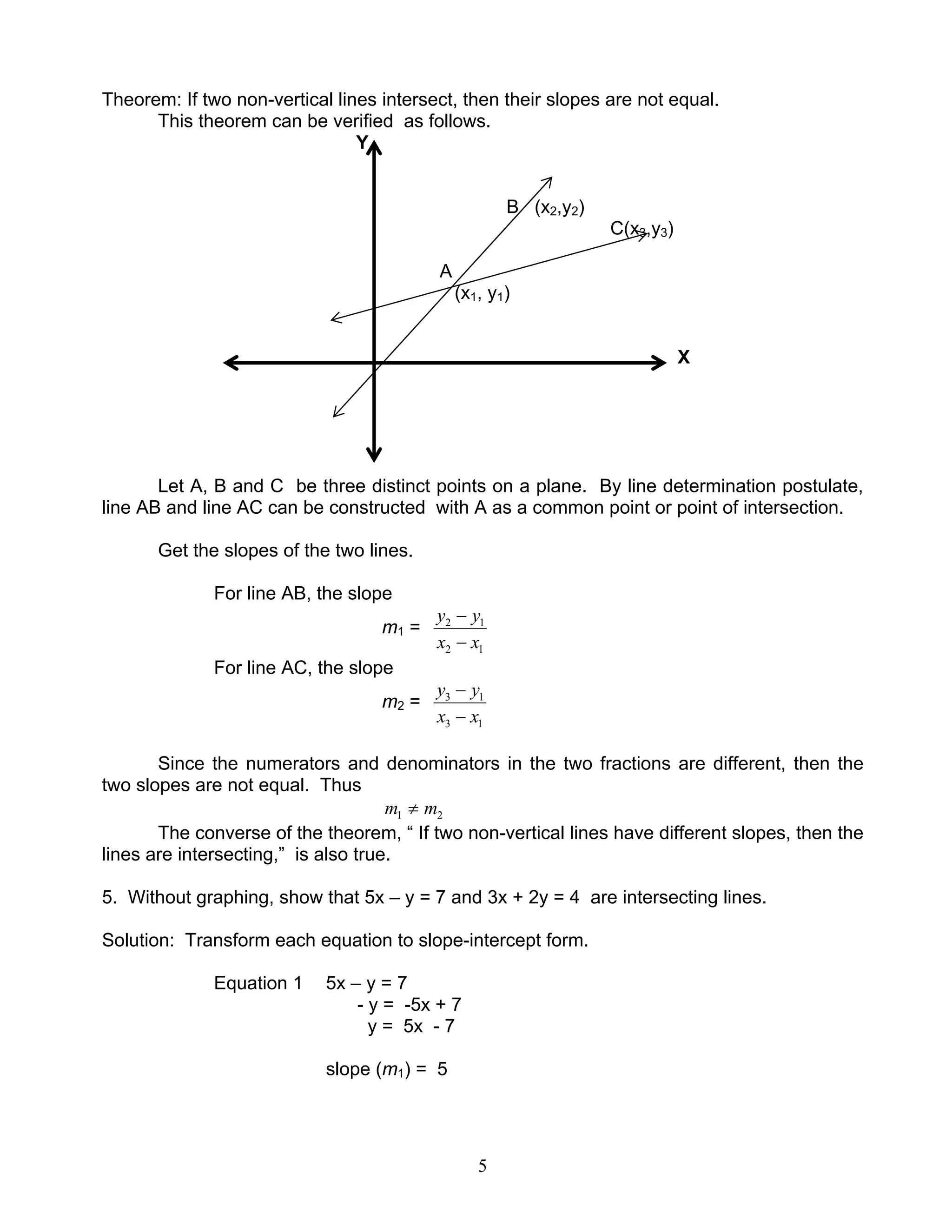 Module 1 plane coordinate geometry | PDF