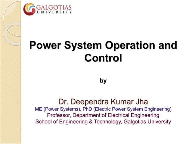 Module1-Power-System-operation and-control | PPT