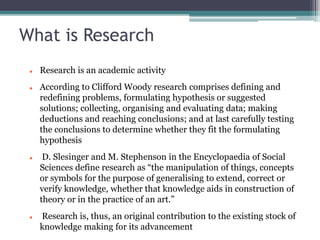 Research Methodology Module 1 useful for any course work | PPT