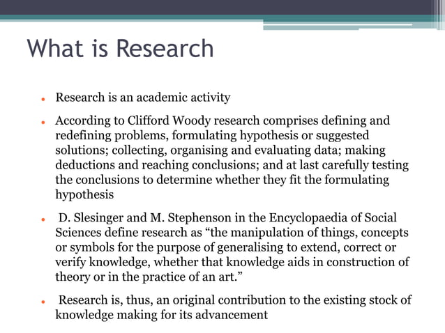 Research Methodology Module 1 useful for any course work | PPT