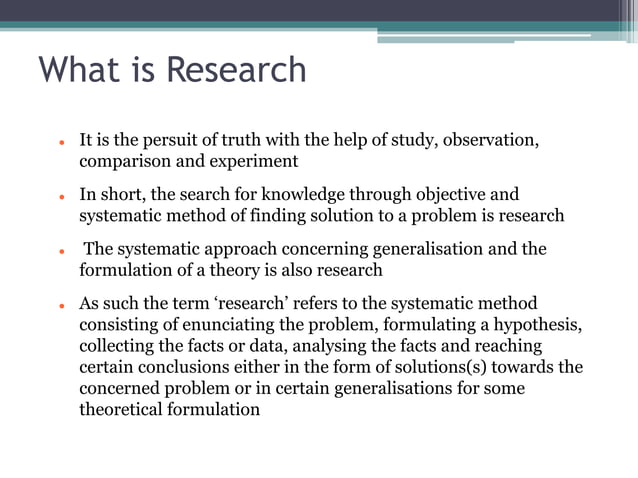 Research Methodology Module 1 useful for any course work | PPT