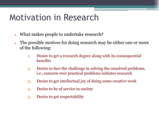 Research Methodology Module 1 useful for any course work | PPT