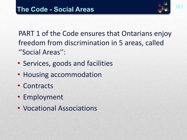 Module 1 presentation - human rights 101-introduction to the ontario ...