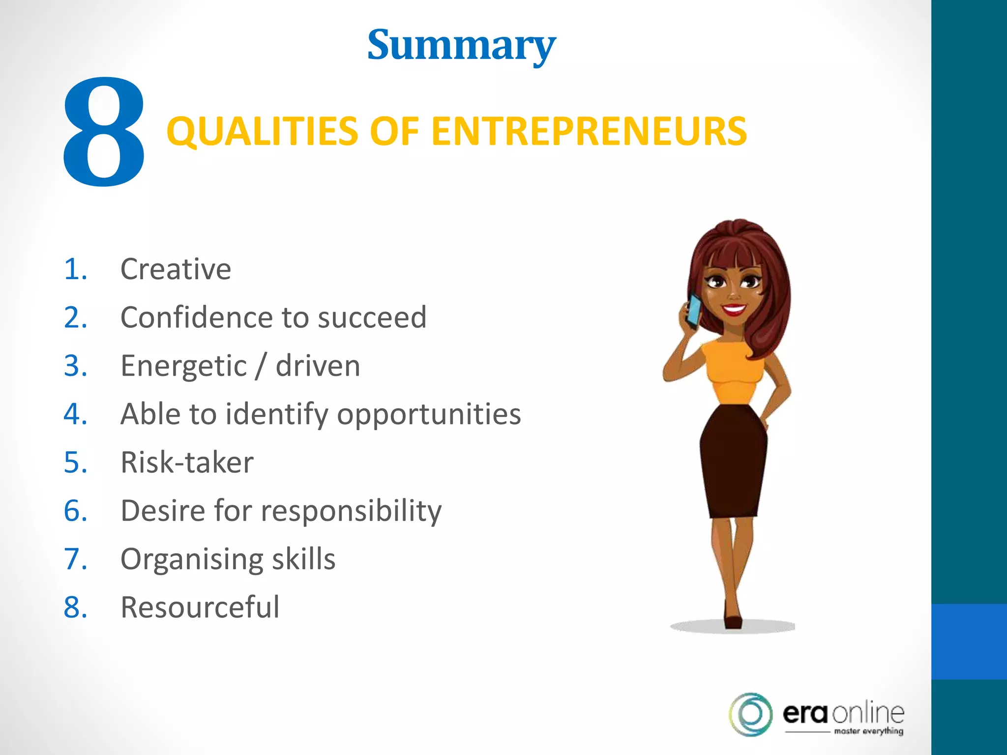 Module 1 qualities of an entrepreneur 2 | PPTX