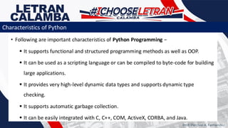 Module 1 Review of Python Basics An Introduction | PPT