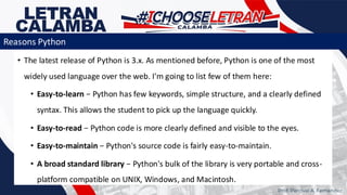 Module 1 Review of Python Basics An Introduction | PPT