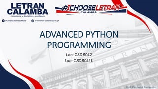 Module 1 Review of Python Basics An Introduction | PPT