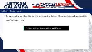 Module 1 Review of Python Basics An Introduction | PPT